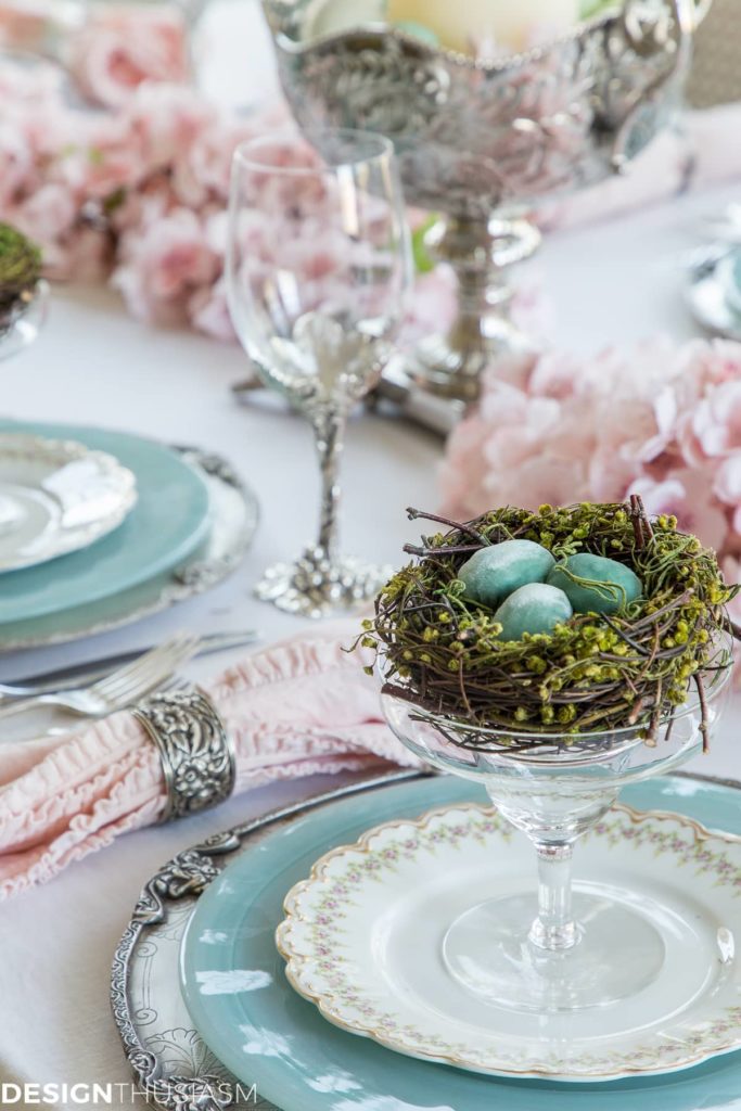 Cherry-Blossom-Branch-Tablescape-robbins-eggs - The Glam Pad