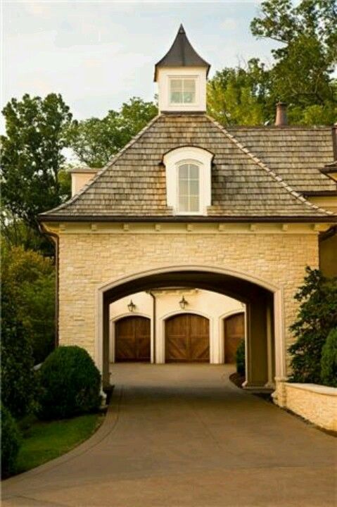 stone-house-garage-portico-dormer-window - The Glam Pad