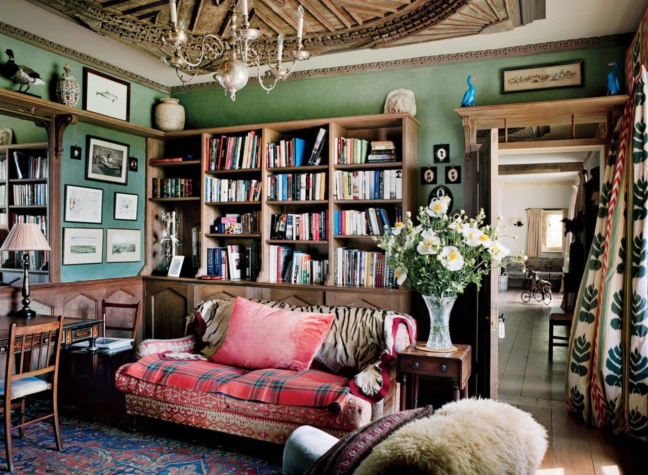 plum-sykes-english-country-home-sofa George Smith Claremont ikat-print ...