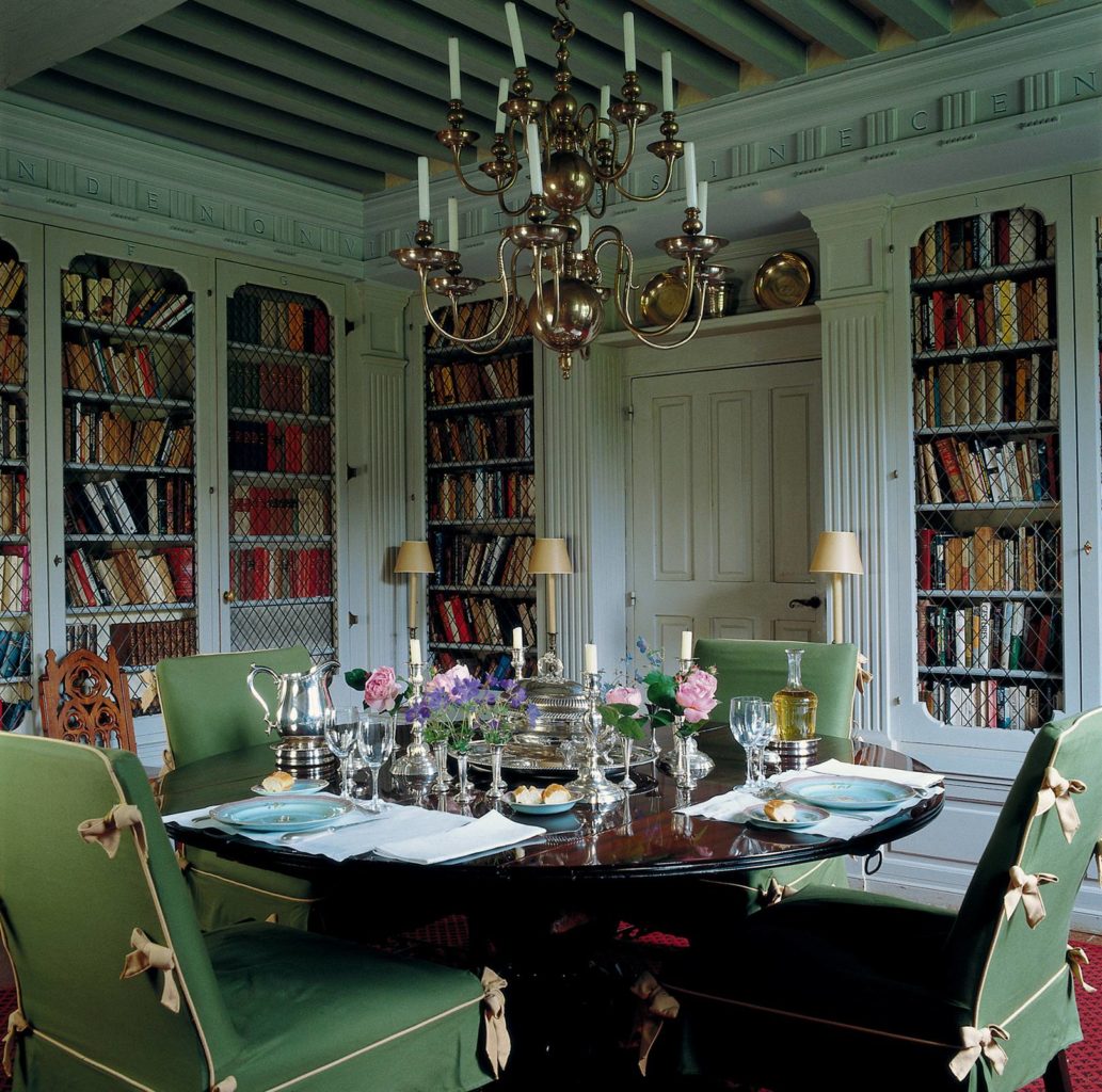dining room-cum-library, inspired by the Codrington Library at All ...